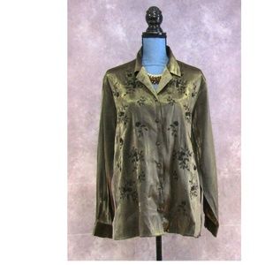 Laura Scott | Tops | New Laura Scott Gold Beaded Blouse Size 6w | Poshmark